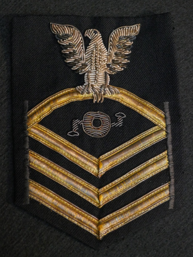 Vietnam War USN Navy CPO Chief Boiler Technician Bullion Gold Rate ...