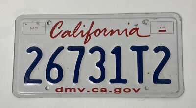2000 California License Plate 26731T2 | eBay