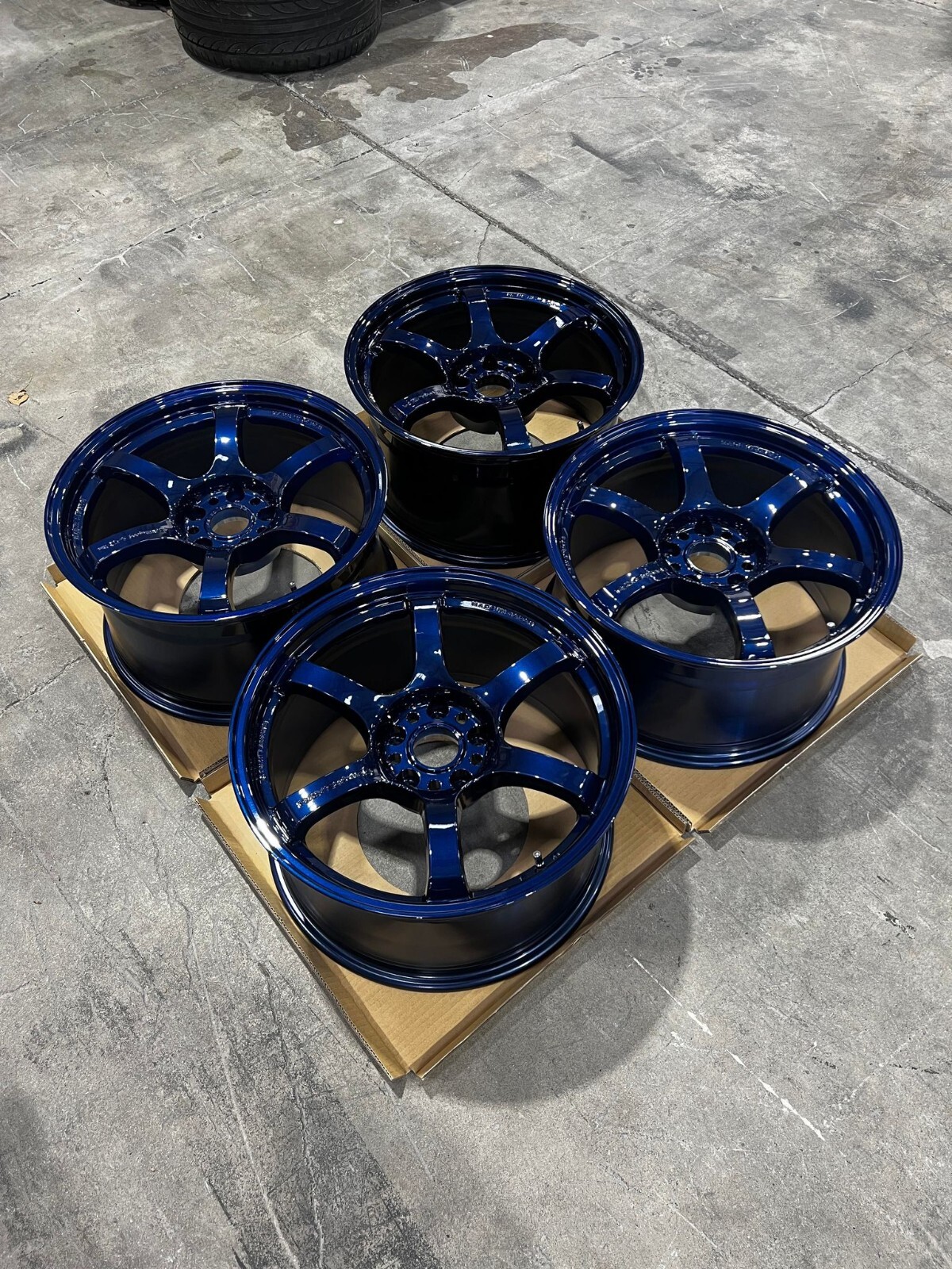 Rays Gram Lights 57DR 18x9.5 +22 5x114.3 Eternal Blue Pearl FOR EVO X ...