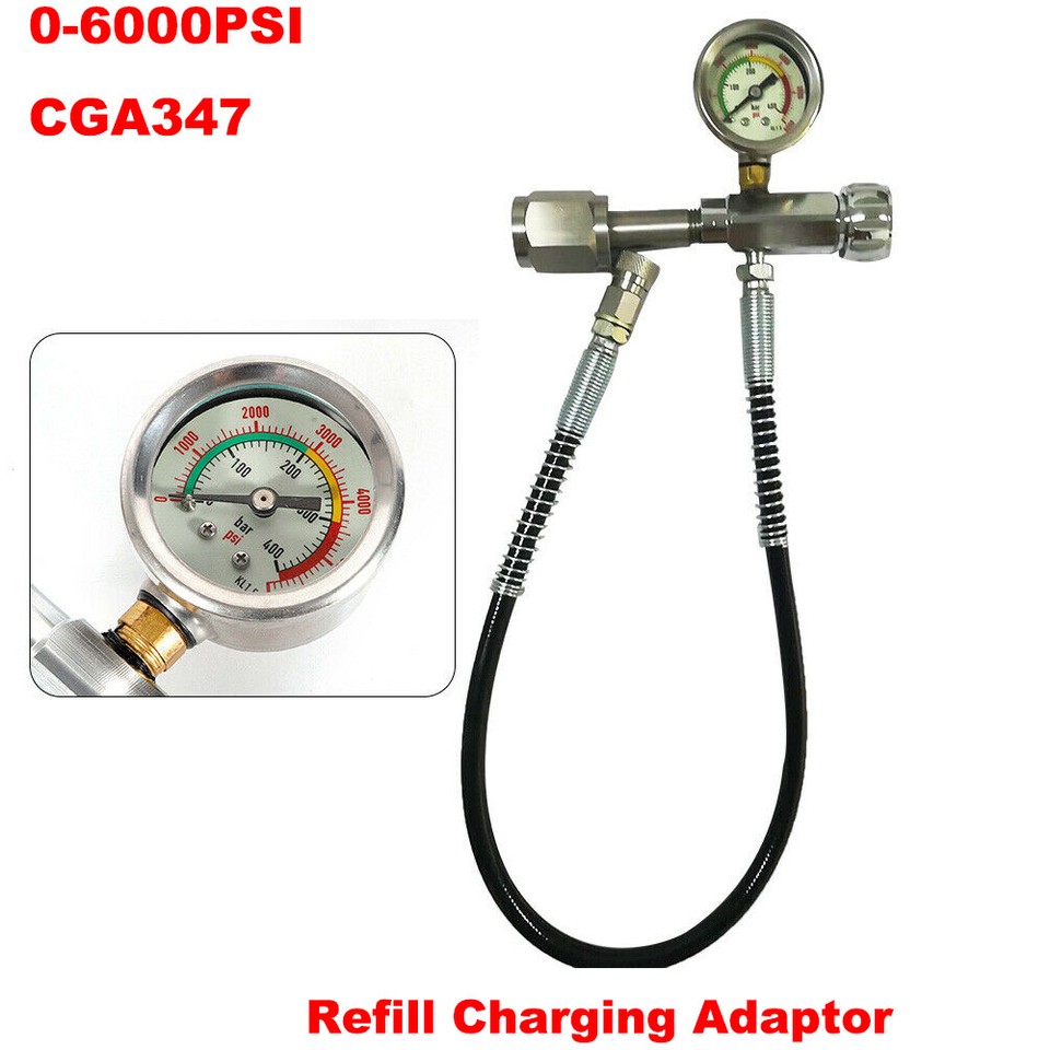 CGA347 Fill Station Kit PCP SCBA Charging Refill Adapter with Hose HPA ...