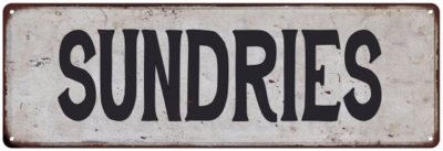 SUNDRIES Vintage Look Rustic Metal Sign Chic Retro 106180035040 | eBay