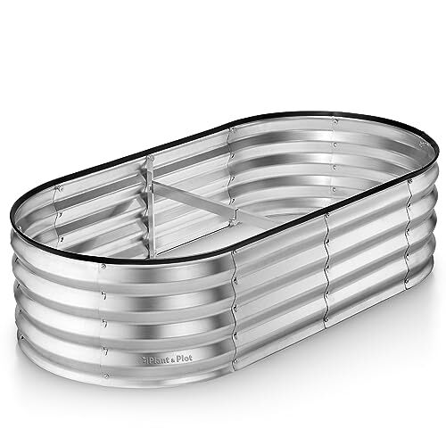 RAISED GARDEN BED Planter Box Galvanized Silver 4×2×1ft PLANT & PLOT | eBay