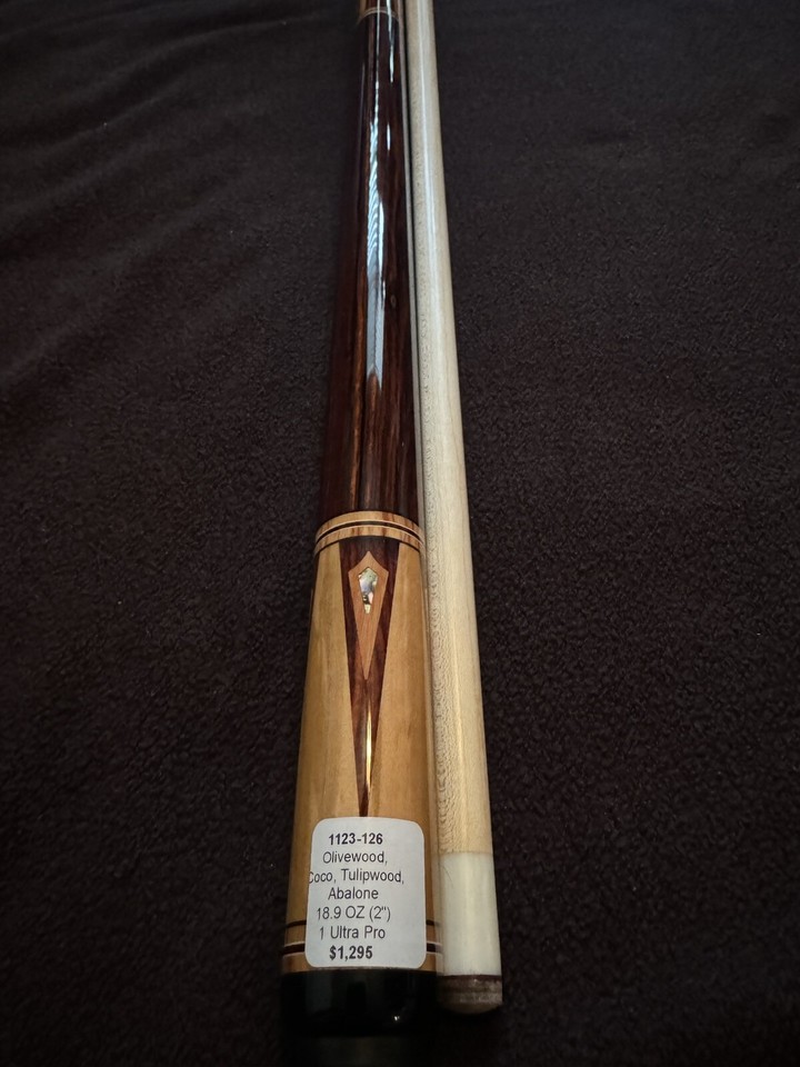 Custom(1/1) Jacoby Pool Cue Olivewood, Cocobolo, Tulipwood, Abalone ...