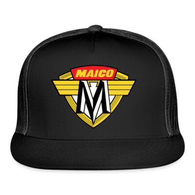 Maico Motorcycles Black Trucker Hat Cap Adult Size | eBay