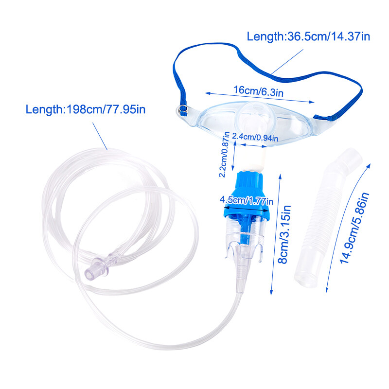 1Set Tracheostomy Mask Adult Oxygen Mask withTubing and Adjustable ...