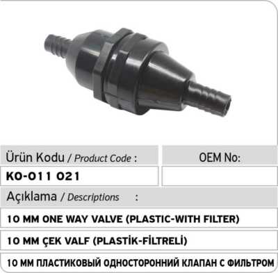 Diesel Fuel Anti-drainback Check Valve with filter and magnet - 10mm ...