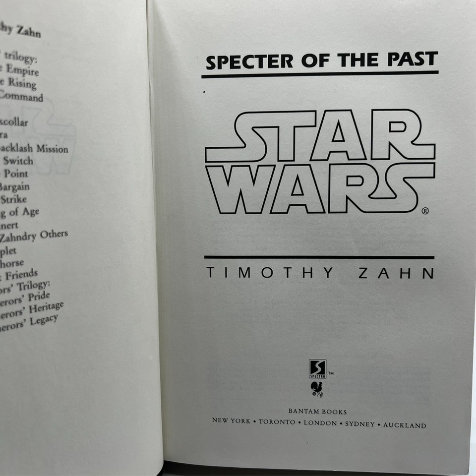 Star Wars Lot Of 3 Hardcover Books Ex-Library Specter of Past Truce ...