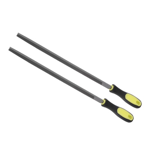 2pcs Triangular File 12" High Carbon Steel Medium Cut File with Anti ...
