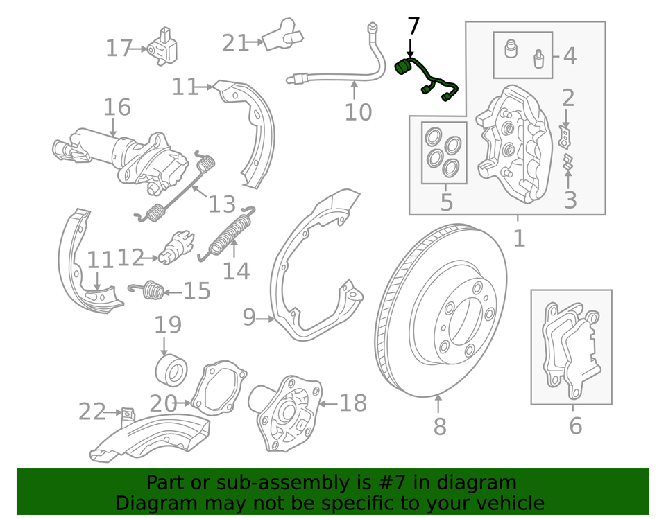 Genuine Audi Disc Brake Pad Wear Sensor 971-907-637-A | eBay