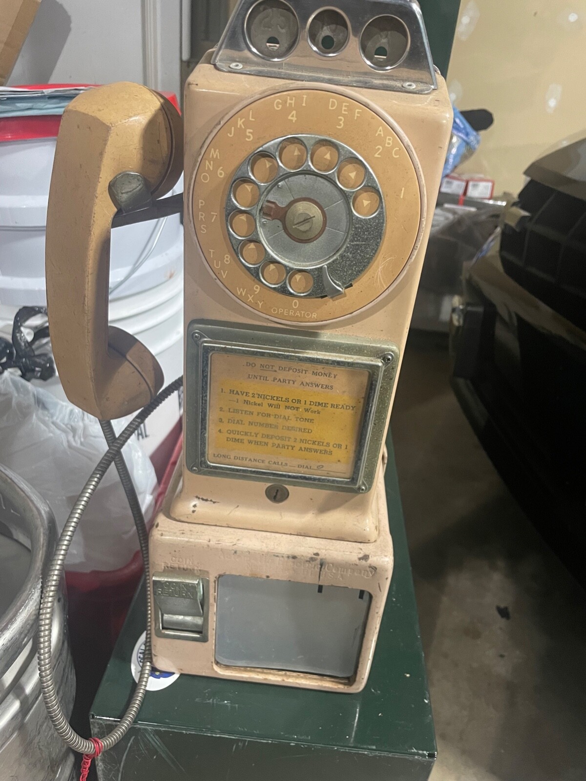 1950s Vintage Rotary Dia lAutomatic Electric Payphone - 3 Coin Slot | eBay