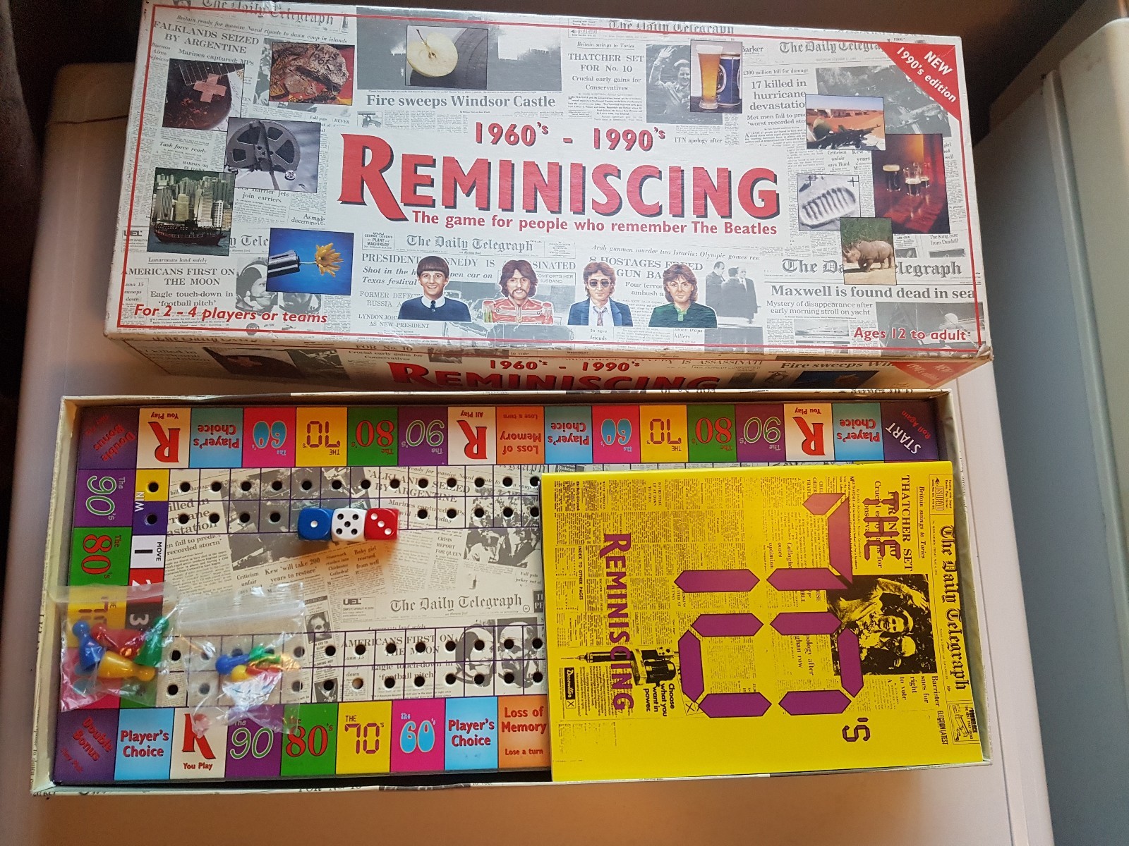 Reminiscing Board Game For People Who Remember The Beatles 1960-1990’s ...