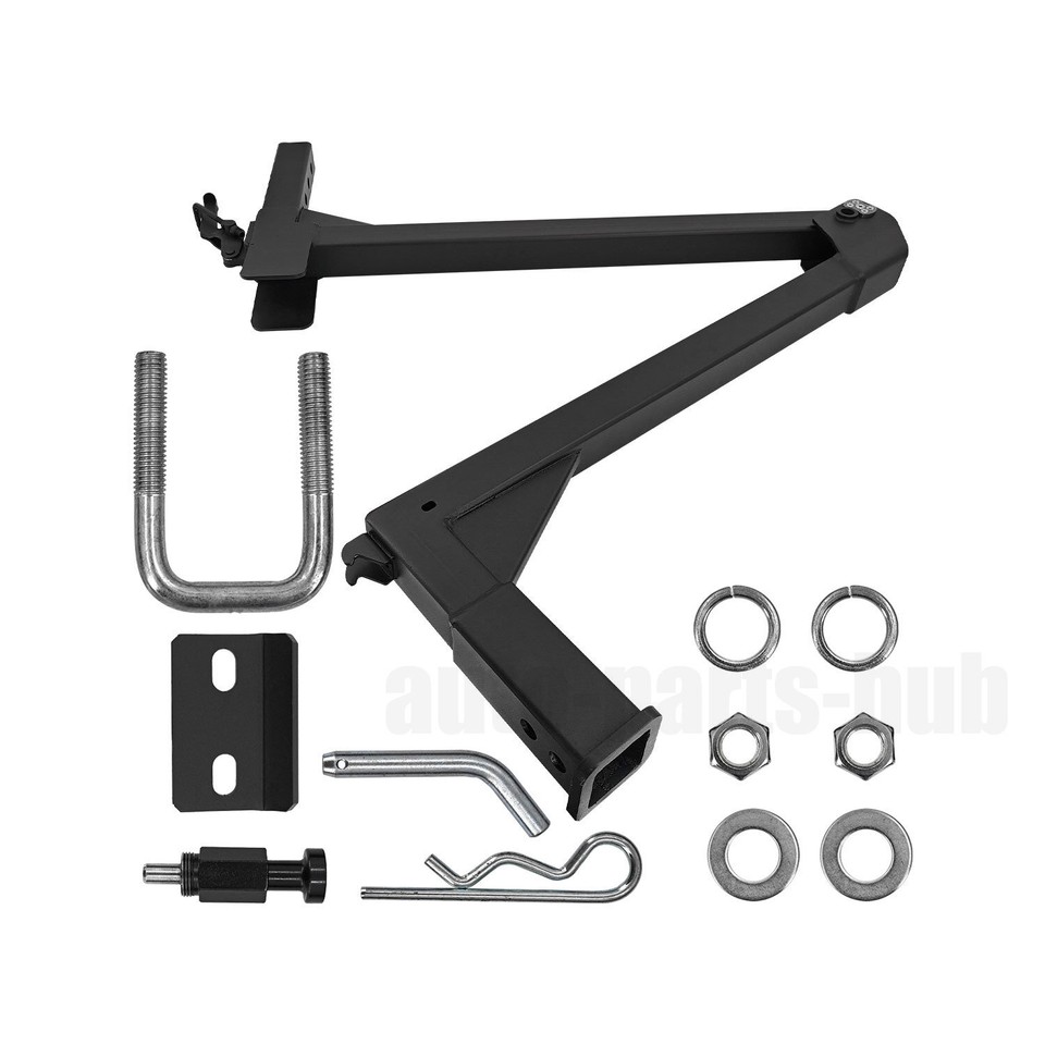180lbs Capacity Bike Rack 90° Expanding Arm Swing Away Hitch Adapter 2 ...