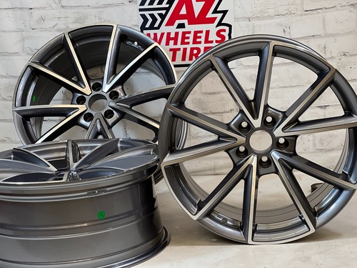 19" inch WHEELS RIMS FIT AUDI A8 R8 A6 S6 A5 S5 RS7 GRAY MACHINED 5X112 ...