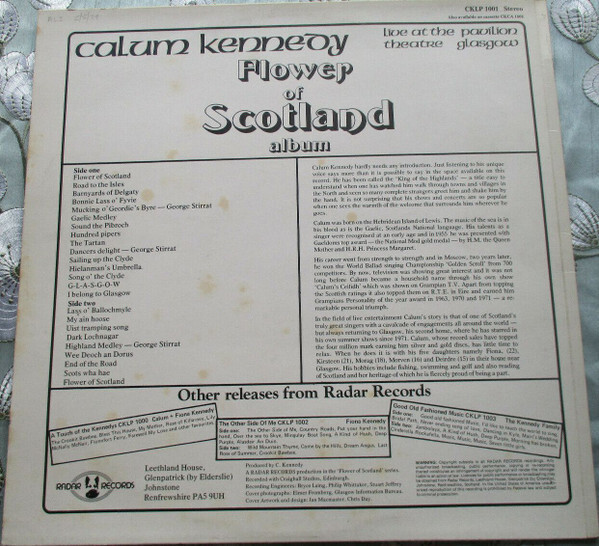 Calum Kennedy - The Flower Of Scotland Album (LP, Album) | eBay
