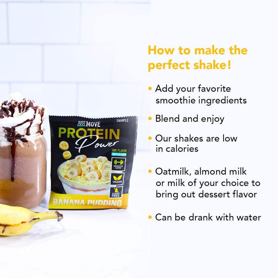 Just MOVE protein sample pack - 7 flavors Vegan Plant Based Organic ...