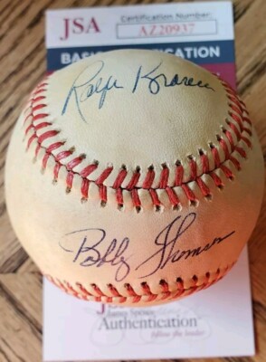 Autographed Signed Dodgers Ralph Branca Bobby Thomson Official MLB ...