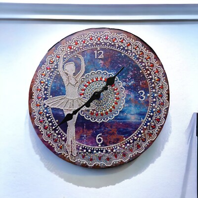 Beautiful, crystal and diamond encrusted, fully working Wall Clock ...