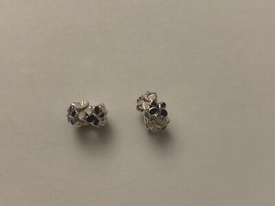 -SET OF 2- Genuine Pandora S925 Butterfly Arrangement Spacer Charm ...