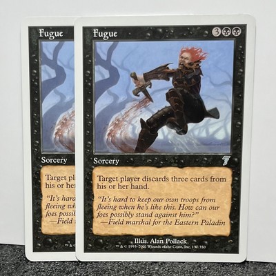 MTG (2x) 7th Edition Core Sets ***Fugue*** 137/350~Black~Uncommon~L@@K ...