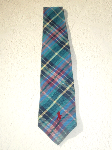 Vtg Marshall Field's Polo Ralph Lauren Colorful Pastel Men's Plaid Tie ...