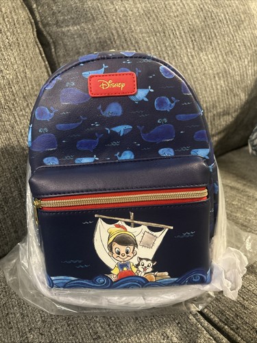 Loungefly Disney Pinocchio & Figero Whale/Sailing Mini Backpack NWT | eBay
