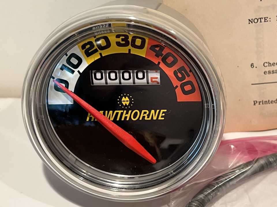 Vintage Hawthorne Speedometer w/BOX 60s Muscle Bike Murray Huffy ...