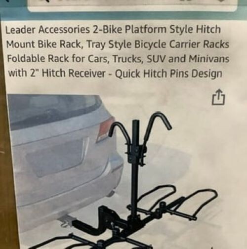 2-Bike Platform Style Hitch Mount Bike Rack, Tray Style Bicycle Carrier ...
