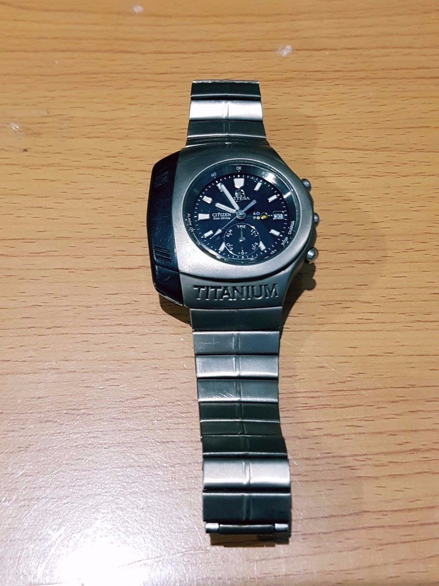RARE Vintage Citizen Radio Solar Watch Attesa Full Titanium RARE Vintage Citizen Radio Solar Watch Attesa Full Titanium