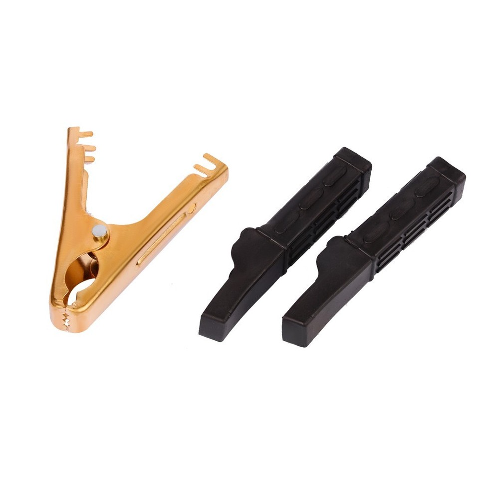 US Location 100A Car Battery Clamps Alligator Test Crocodile Clips Pure ...
