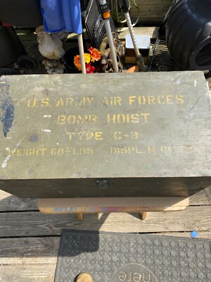 Vintage WWII Military US Army Air Forces Bomb Sling Type C-3 Wood Box ...