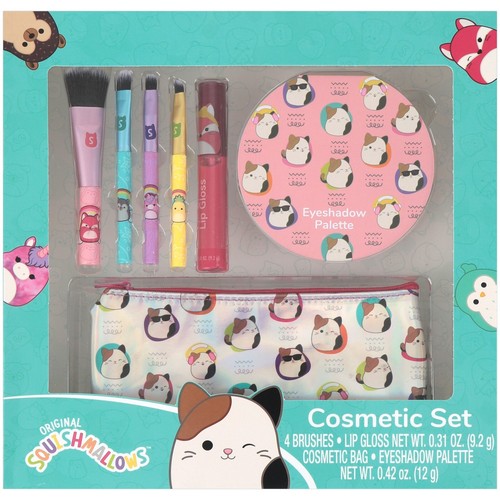 Squishmallows Cosmetic Makeup Gift Set Lip Gloss Eyeshadow Palette ...