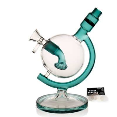 RORA 8" Glass Bong Spherical Smoking Water Pipes Percolator Bong Water ...