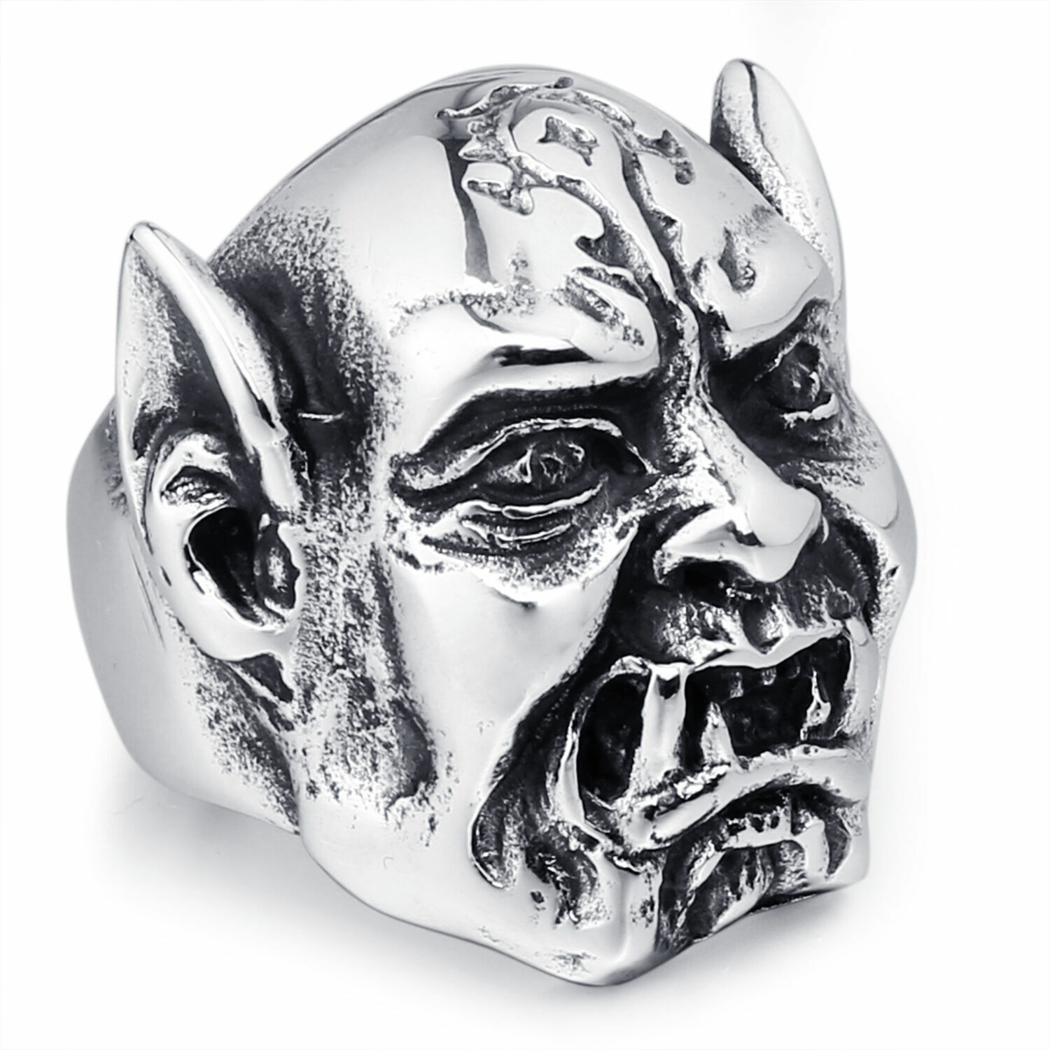 Men's World of Warcraft Horde Orc Troll Band Stainless Steel 316L Ring ...