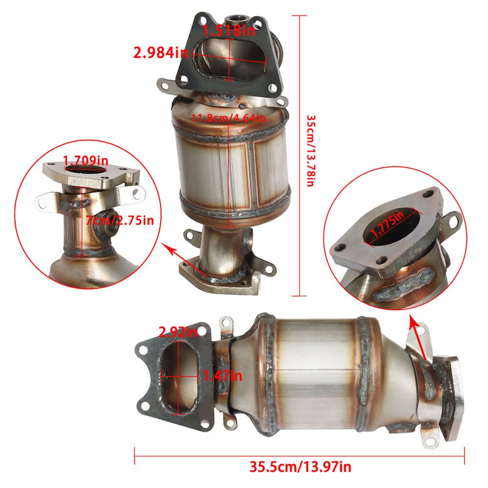 LABLT Rear LH+RH Catalytic Converter Set For 2003-08 Honda Odyssey ...