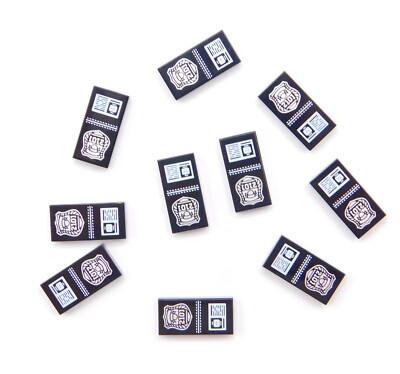 10 Lego Minifigure Police tiles 1 x 2 cops city town | eBay