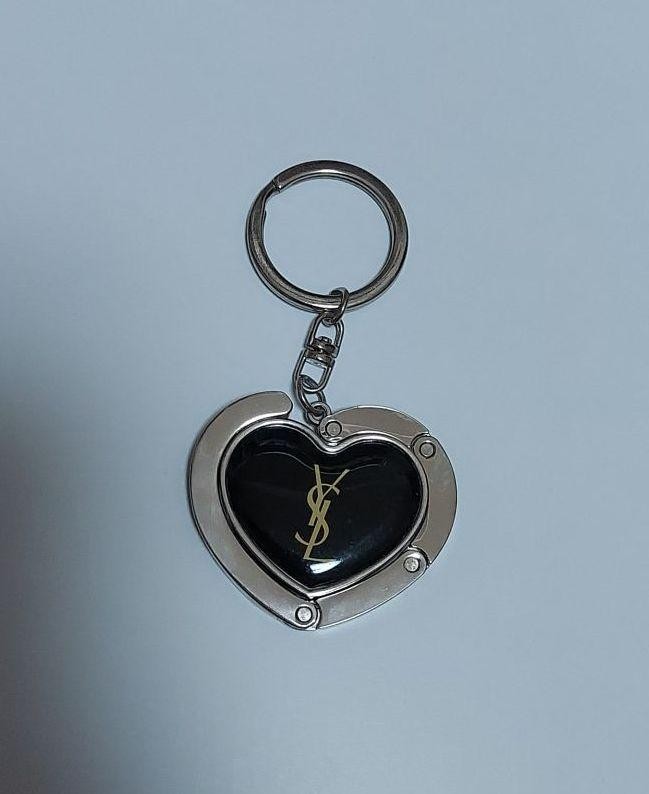 YSL Yves Saint Laurent Key Ring Logo Heart Bag holder | eBay