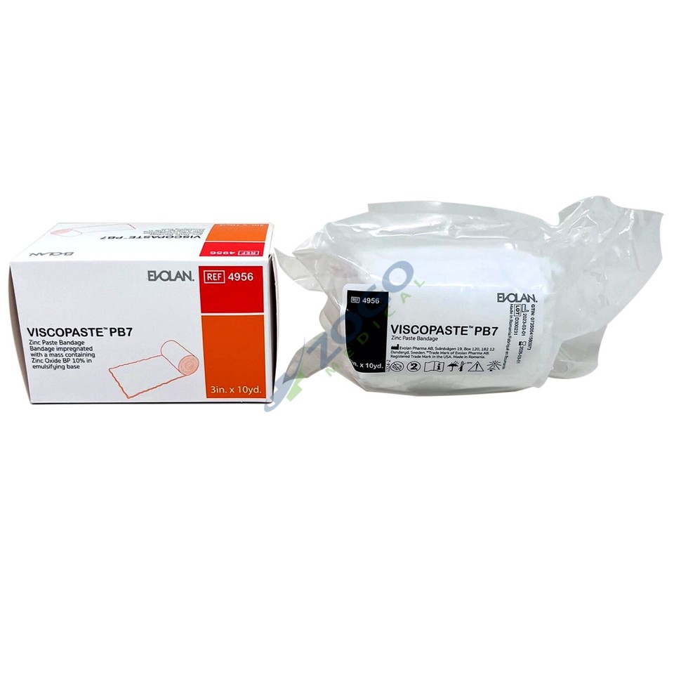Smith & Nephew 4956 Viscopaste PB7 Zinc Paste Bandage 3" x 10 Yards ...