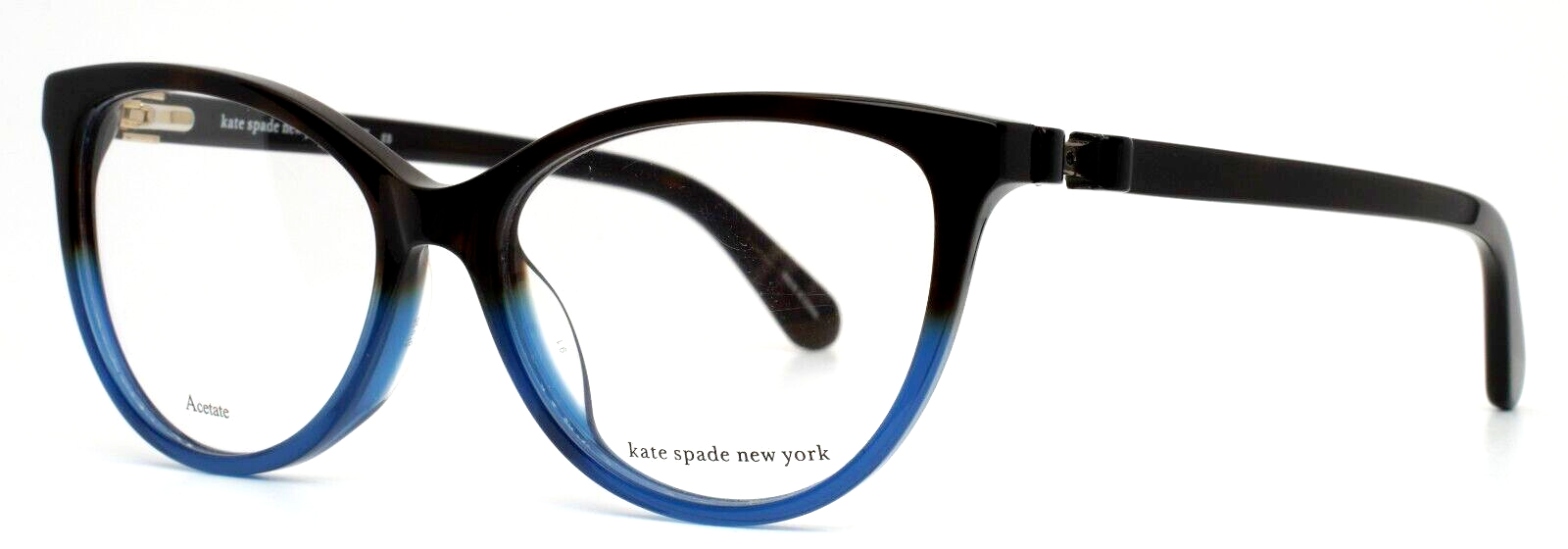 KATE SPADE Jalinda PJP Brown Blue Demi Womens Cat Eye Eyeglasses 52-16 ...