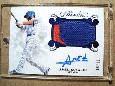 2018 Amed Rosario Flawless Sapphire Rookie Autograph Patch RC /15 MINT ...