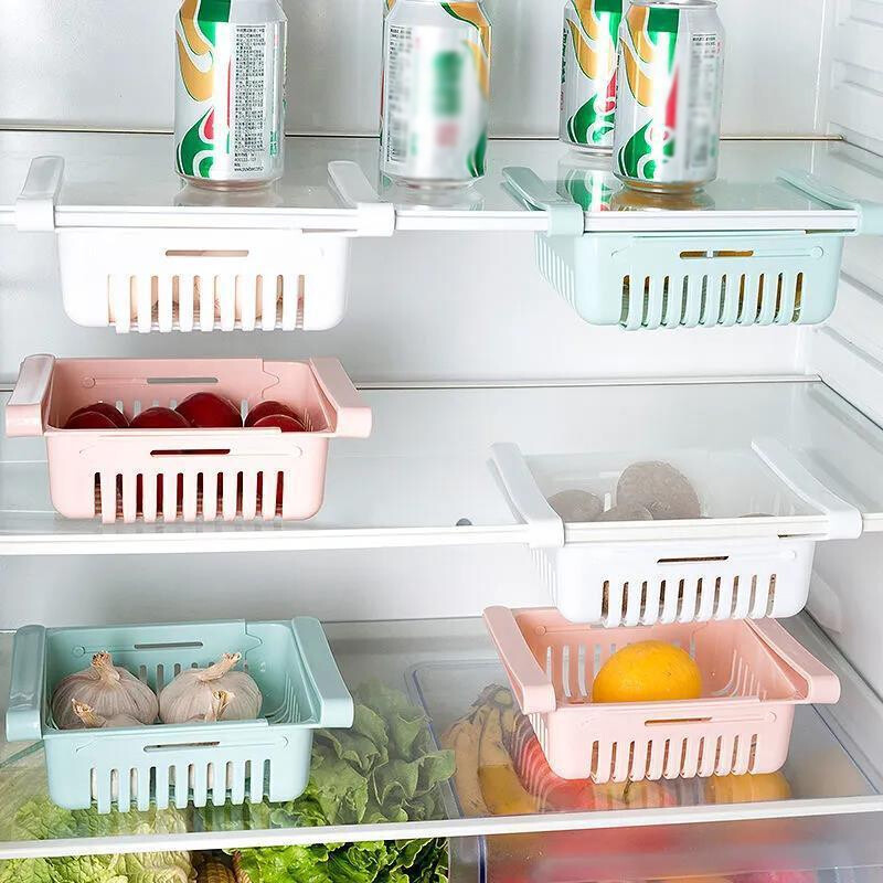 Fridge Organizer Storage Box Refrigerator Drawer Plastic Storage ...