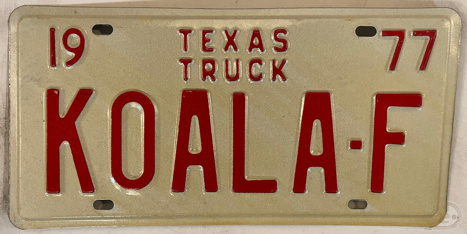 Vanity KOALA F license plate Frank Face Francis Finley Fred Felix ...