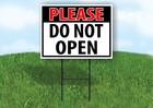 PLEASE do not OPEN black and red 18 in x 24 in Yard Sign Road Sign with ...