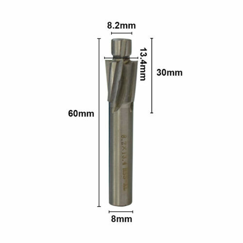 4 Flute Pilot Slotting Tool for Milling 1/5/7PCS M3-M16 HSS Counterbore ...