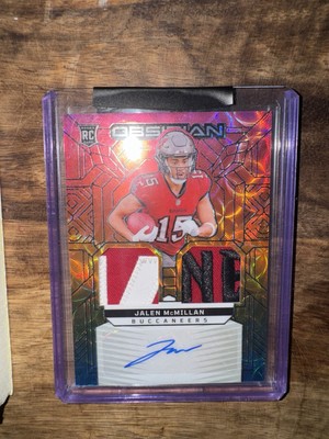 2024 Panini Obsidian Jalen Mcmillan Rookie Materials Ink Neon #1/6 FOTL ...