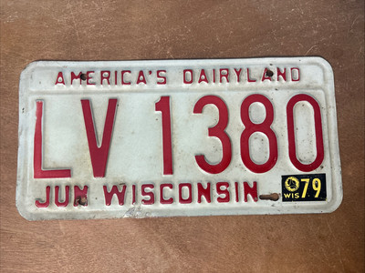 1979 Wisconsin License Plate # LV 1380 | eBay