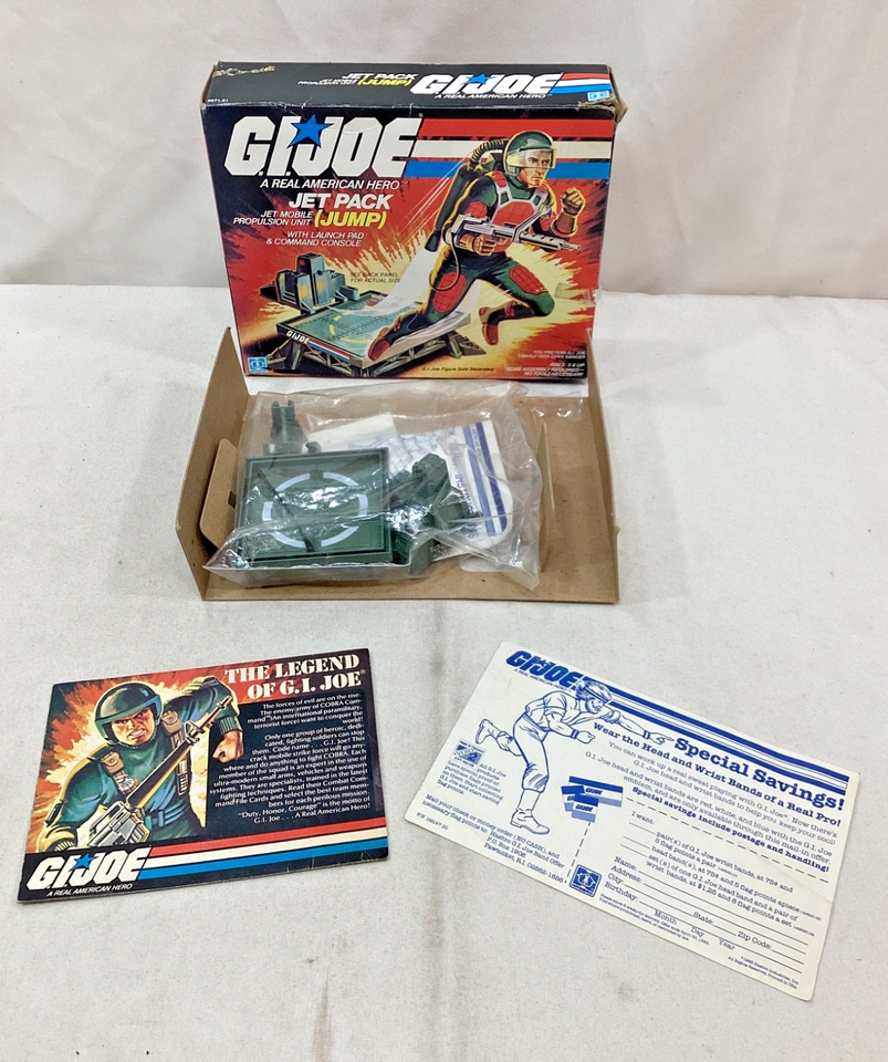 1982 Vintage Hasbro GI Joe ARAH Jump Jet Pack Sealed Contents Boxed ...