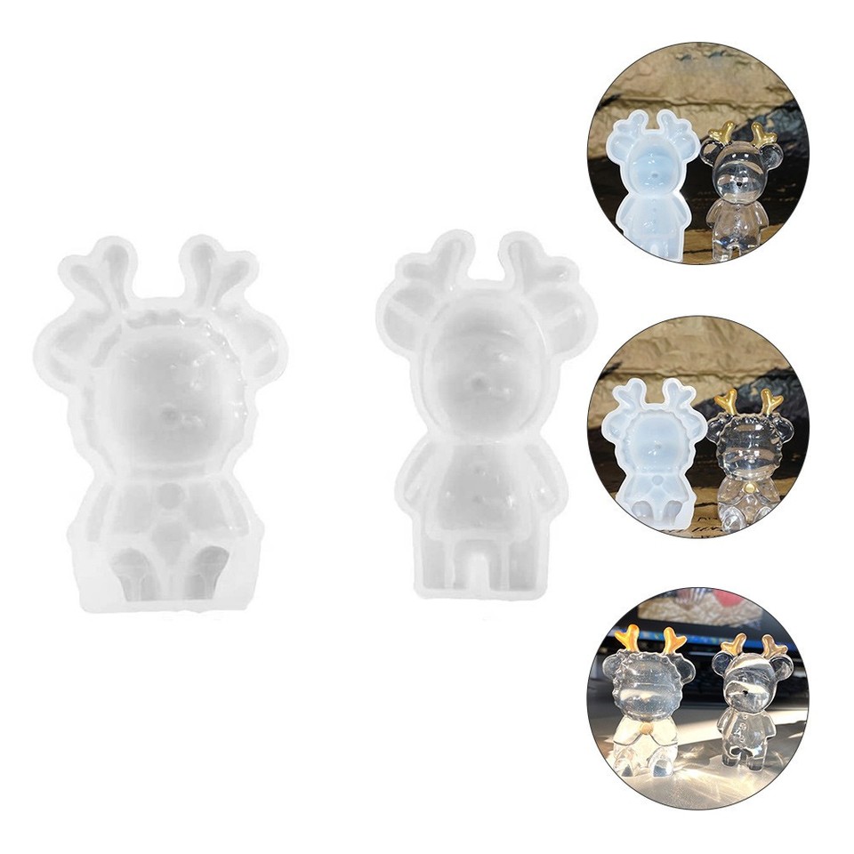 2 Pcs Elk Shaped Silicone Molds Christmas Theme Craft Moulds Set | eBay ...