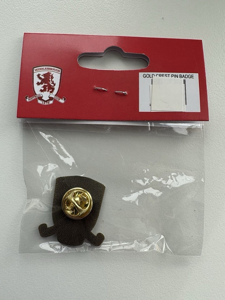 Middlesbrough FC Official Merchandise Crest Pin Badge (Gold ...