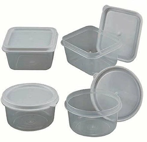 Mini Storage Containers With Lids Sure Fresh Plastic Reusable Round and ...