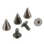 200 PCS Trendy 10MM Silver Spots Cone Screw Metal Studs Rivet Bullet ...